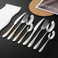 China Star Diamond Stainless Steel Flatware Sets Luxurious Embossed Pattern for sale