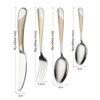 China Star Diamond Stainless Steel Flatware Sets Luxurious Embossed Pattern for sale