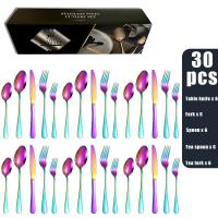 China Stainless Steel 30 Piece Cutlery Set Sophisticated Opulent Metal ODM for sale