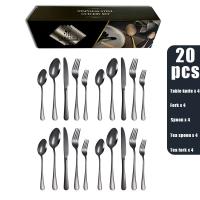 China 30 Pieces Gold Silverware Set Glossy Gold Metal Forks For Family Gatherings for sale