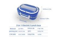 China PP Electric Lunch Boxes 60W Stainless Steel Heated Lunch Box Multi Function OEM for sale