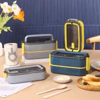 China Single Layer Metal Bento Lunch Box Capacity 2L Portable PP Material for sale
