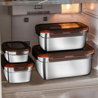 China OEM Metal Food Storage Containers 3500ml Stainless Steel Sealed Containers for sale
