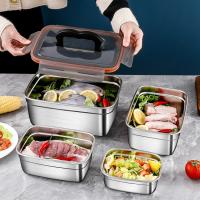 China OEM Metal Food Storage Containers 3500ml Stainless Steel Sealed Containers for sale