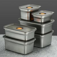 China Rectangle Metal Food Storage Containers Rust Proof 304 Stainless Steel for sale