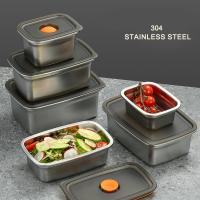 China Rectangle Metal Food Storage Containers Rust Proof 304 Stainless Steel for sale