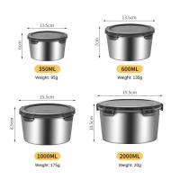 China Reusable Metal Freezer Containers Food Storage Custom With Lids Round for sale