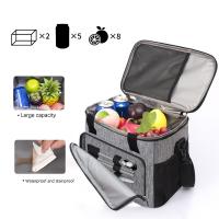 China Abrasion Resistant Custom Insulated Lunch Bags Thermal Multi Pocket Lunch Bag for sale