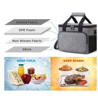 China Abrasion Resistant Custom Insulated Lunch Bags Thermal Multi Pocket Lunch Bag for sale