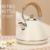 China Retro Stainless Steel Electric Tea Kettle 1L Hot Water Kettle 1500W for sale