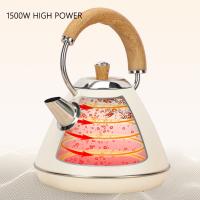 China Retro Stainless Steel Electric Tea Kettle 1L Hot Water Kettle 1500W for sale