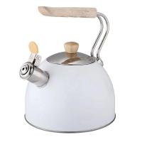 China 2.5L Stainless Steel Electric Kettle Whistling Tea Kettle With Wood Handle for sale