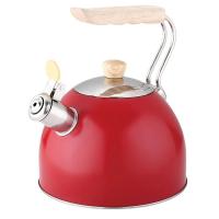 China 2.5L Stainless Steel Electric Kettle Whistling Tea Kettle With Wood Handle for sale