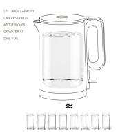 China 1500W Stainless Steel Electric Kettle Automatic Anti Scalding for sale