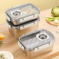 China 2L Stainless Steel Lunch Boxes Metal Food Containers With Refrigerator Safe for sale