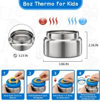China 1.6L 4 Compartment Bento Box Thermo Food Jar OEM With 8oz Soup Thermo for sale