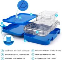China ABS Plastic Bento Lunch Box Bentgo Insulated Food Container With 2 Child Latches for sale