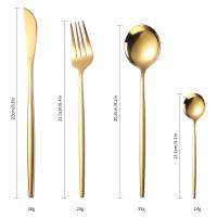 China Compact Stainless Steel Cutlery Set Polishing Stainless Steel Gold Cutlery Set for sale