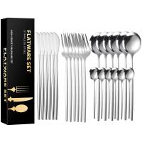 China Compact Stainless Steel Cutlery Set Polishing Stainless Steel Gold Cutlery Set for sale