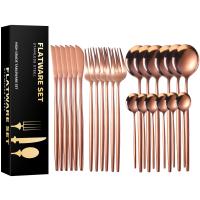 China Compact Stainless Steel Cutlery Set Polishing Stainless Steel Gold Cutlery Set for sale
