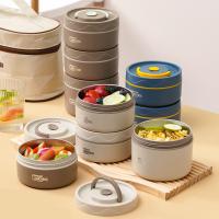 China Insulation Metal Bento Lunch Box 550ml Stackable Lunch Box PP for sale