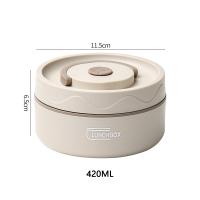 China Insulation Metal Bento Lunch Box 550ml Stackable Lunch Box PP for sale