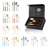 China Elegant Stainless Steel 24 Pcs Cutlery Set Mirrror Polish Portuguese Tableware for sale