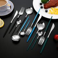 China Elegant Stainless Steel 24 Pcs Cutlery Set Mirrror Polish Portuguese Tableware for sale
