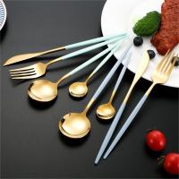 China Elegant Stainless Steel 24 Pcs Cutlery Set Mirrror Polish Portuguese Tableware for sale