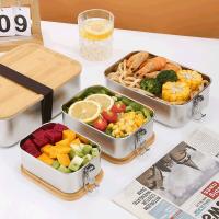 China Rectangle Metal Bento Lunch Box 1500ml Double Buckle Steel Bento Lunch Box for sale