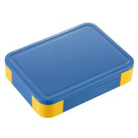 China Food-Safe Plastic Bento Lunch Box With 5 Compartments And Cutlery For Kids And Adults for sale