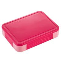 China Food-Safe Plastic Bento Lunch Box With 5 Compartments And Cutlery For Kids And Adults for sale