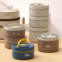 China Insulation Metal Bento Lunch Box 550ml Stackable Lunch Box PP for sale