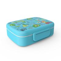 China Plastic Customized Pattern Plastic Bento Lunch Box Multi-partition Leak-proof Sealed Crisper Box for sale