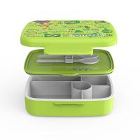 China Plastic Customized Pattern Plastic Bento Lunch Box Multi-partition Leak-proof Sealed Crisper Box for sale
