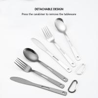 China Lightweight And Durable Stainless Steel Cutlery Set For Outdoor Dining for sale