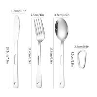 China Lightweight And Durable Stainless Steel Cutlery Set For Outdoor Dining for sale