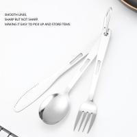 China Lightweight And Durable Stainless Steel Cutlery Set For Outdoor Dining for sale