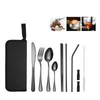 China Lightweight And Reusable Stainless Steel Cutlery Set For Camping 10  Pieces for sale