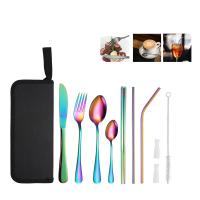 China Lightweight And Reusable Stainless Steel Cutlery Set For Camping 10  Pieces for sale