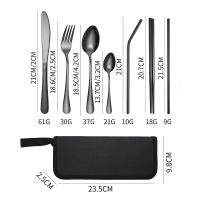 China Lightweight And Reusable Stainless Steel Cutlery Set For Camping 10  Pieces for sale