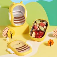 China Metal Bento Lunch Box Bee Shaped Lunch Box 304 Stainless Steel Yellow for sale
