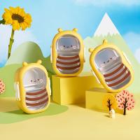 China Metal Bento Lunch Box Bee Shaped Lunch Box 304 Stainless Steel Yellow for sale