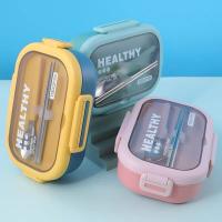 China Metal Bento Lunch Box Stainless Steel Leakproof 2-Compartment Bento Lunch Box for sale