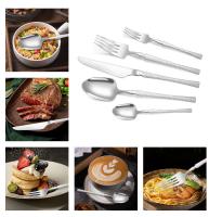 China Stainless Steel Cutlery Set Small Waist Hammer Pattern Stainless Steel Western Cutlery Gift Box 30 Piece for sale