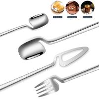 China Stainless Steel Cutlery Set 24 Piece Wall-mounted Tableware Set Western Restaurant Hotel Set Gift Box for sale