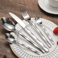 China Silverware Set Diamond Cut Pattern Stainless Steel Cutlery Set Mirror Polished Dishwasher Safe for sale