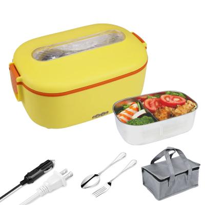 China Electric Lunch Box Food Warmer With Leakproof Design 1.2kg Light Blue 70W 220V-12V 24V Voltage for sale