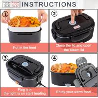 China Dark Green Stainless Steel 1.5L Electric Lunch Box Leakproof Easy To Clean for sale