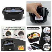 China Electric Lunch box with Dual Voltage and 1.5L Stainless Steel Container Black for sale